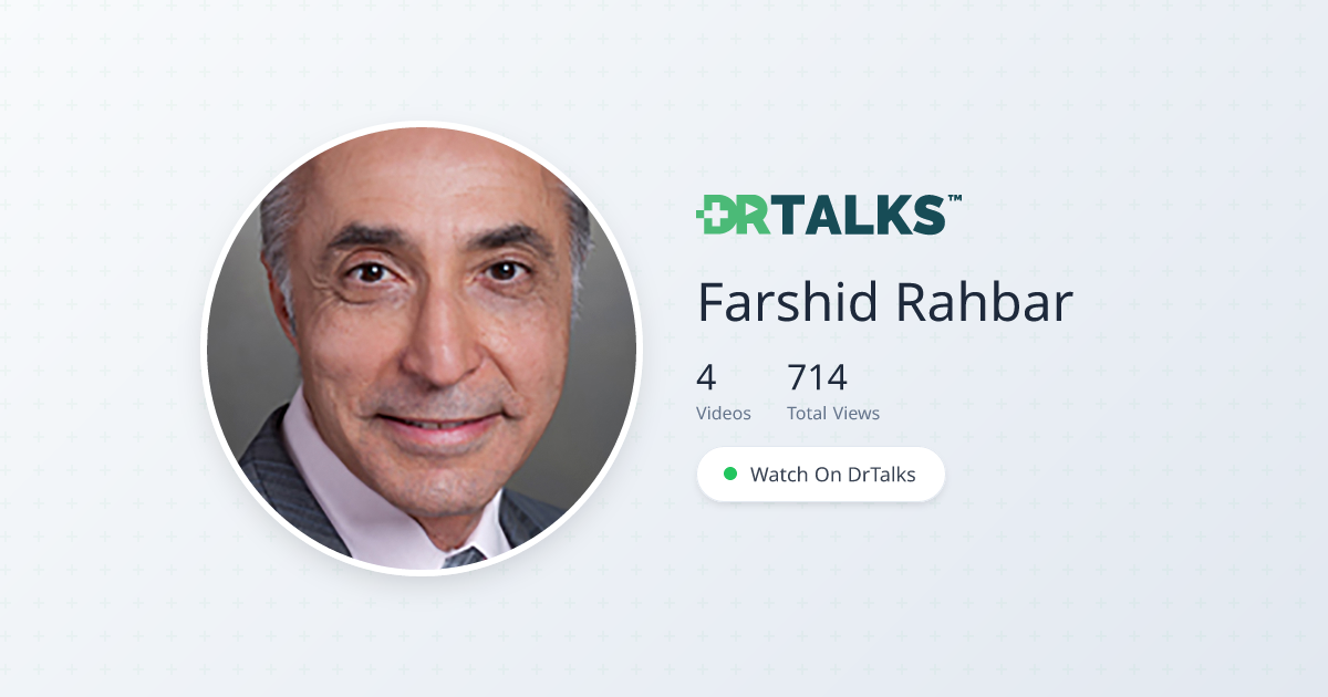 Farshid Rahbar, MD - Anti-Aging | DrTalks