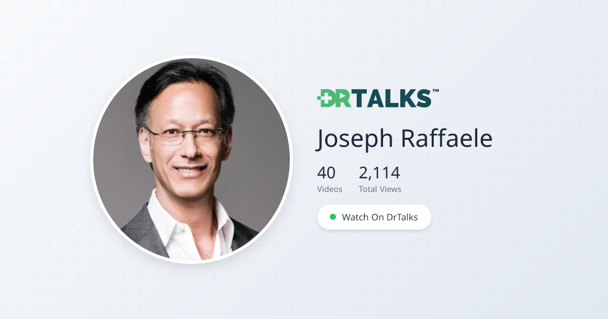 Joseph Raffaele, MD - Age Management | DrTalks