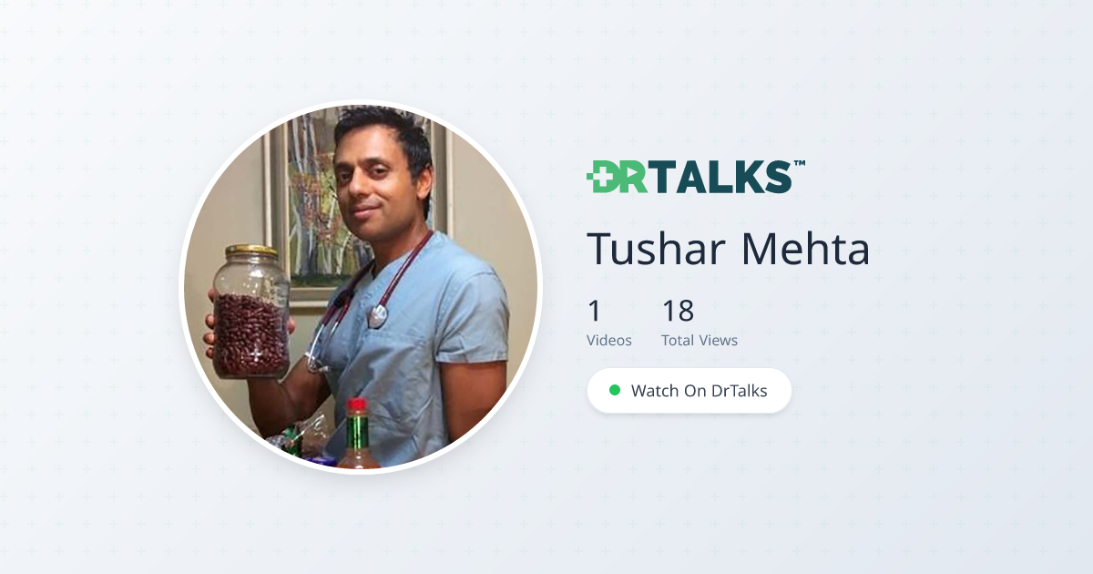 Tushar Mehta - Addictions Medicine | DrTalks