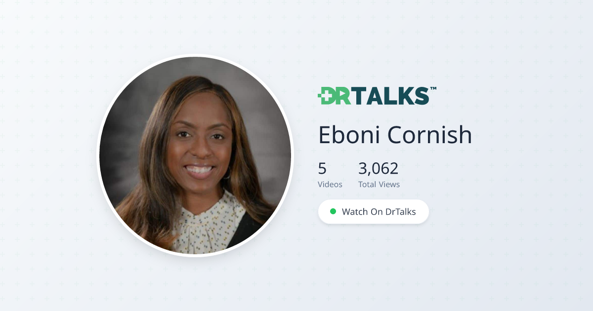 Eboni Cornish, MD - Chronic Disease | DrTalks
