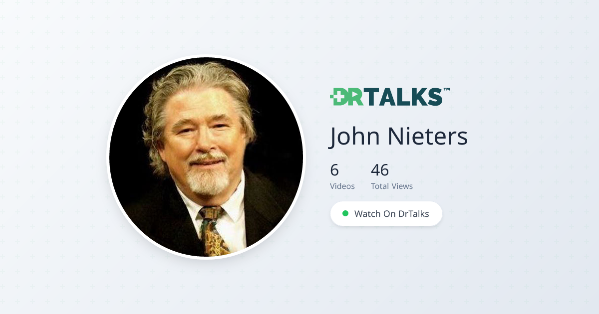 John Nieters - Expert Profile | DrTalks