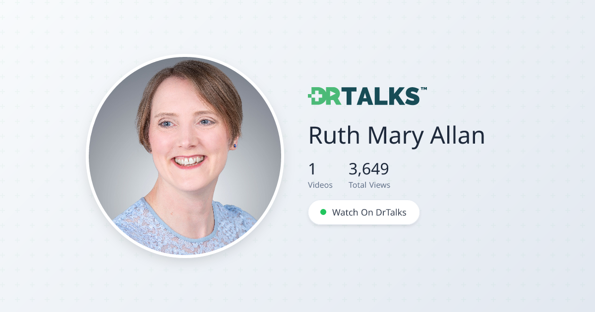 Ruth Mary Allan, PhD - Brain health | DrTalks