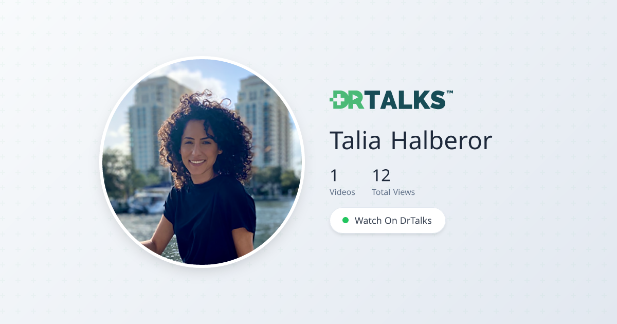 Talia Halberor - Expert Profile | DrTalks